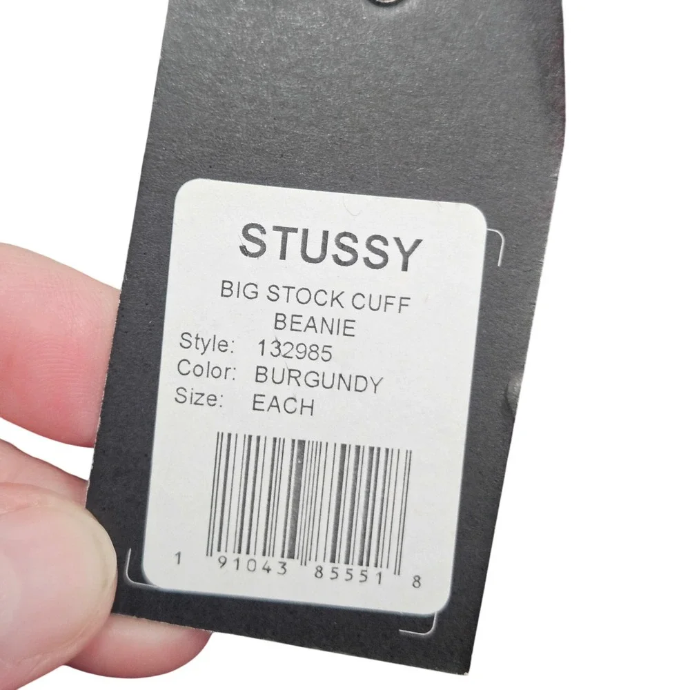 Stussy | Accessories | Stussy Big Stock Cuff Beanie Os Burgundy ...
